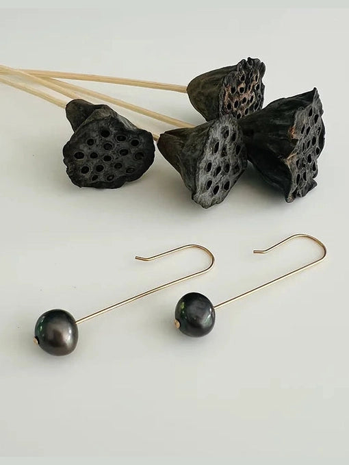 Stat Black Pearl Earrings– Twigg NZ
